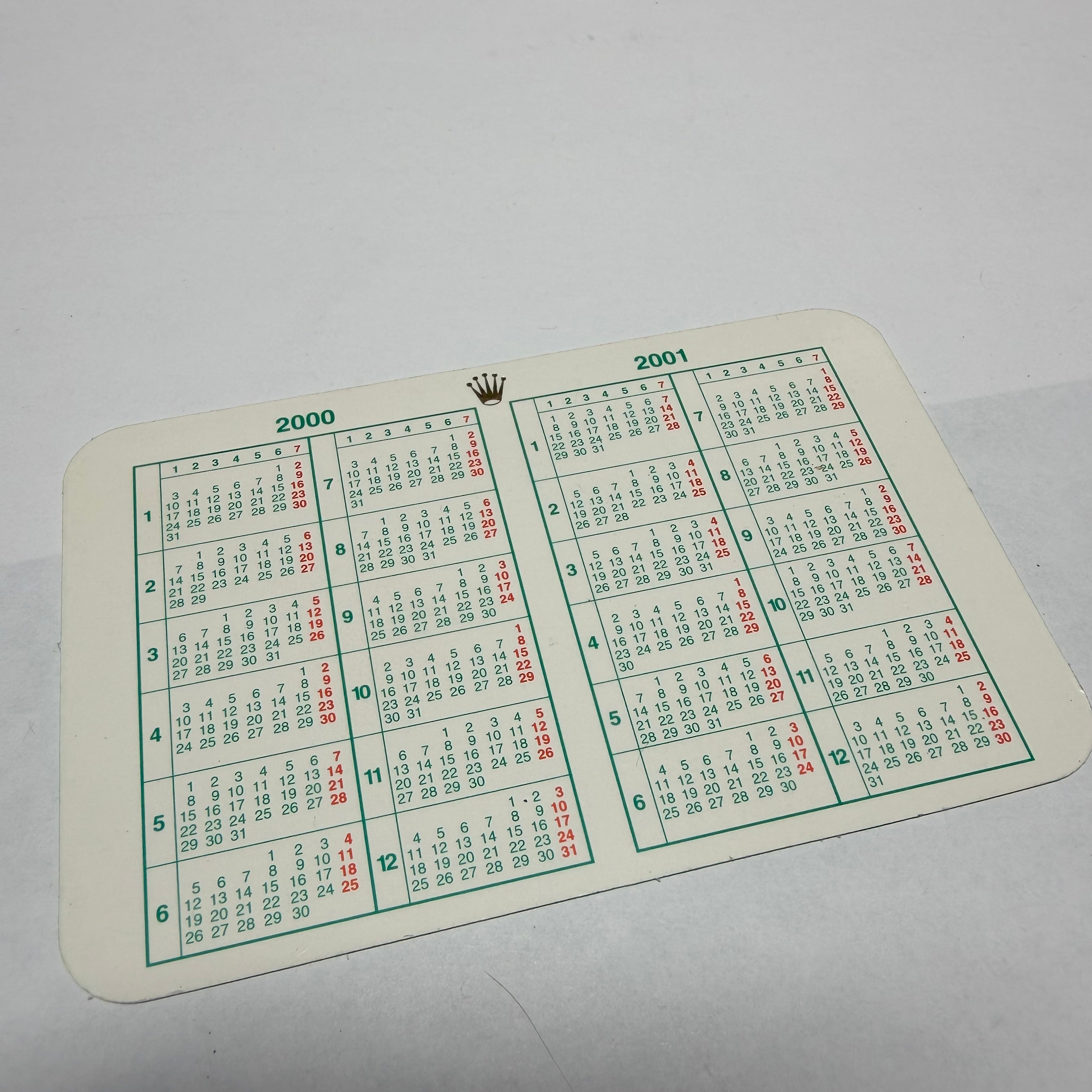 ROLEX Calendar 2000-2001 year | NATILUXIA