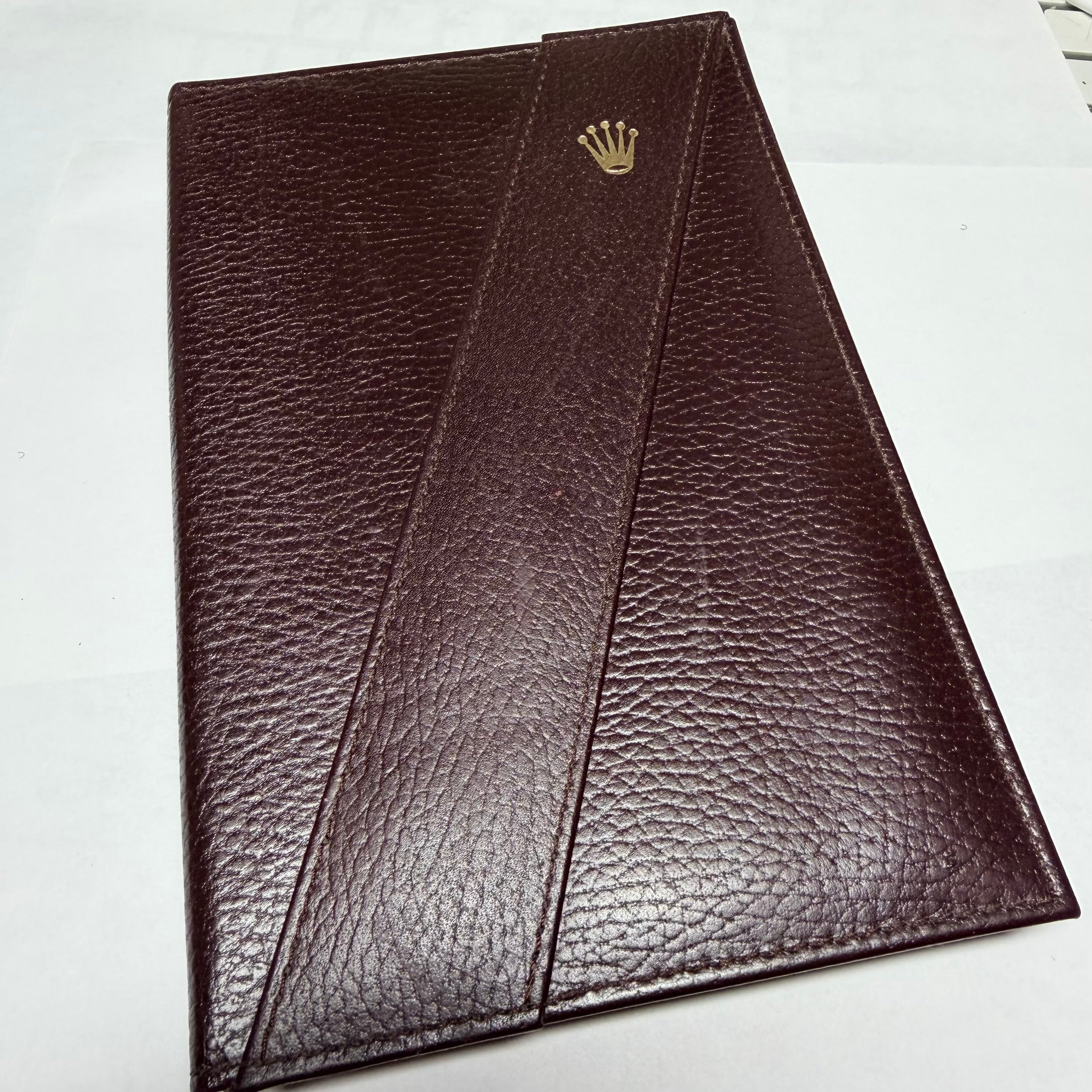 NEW Old Stock Full Pages ROLEX Dark Brown Leather Notebook 8x5.30 inch ...