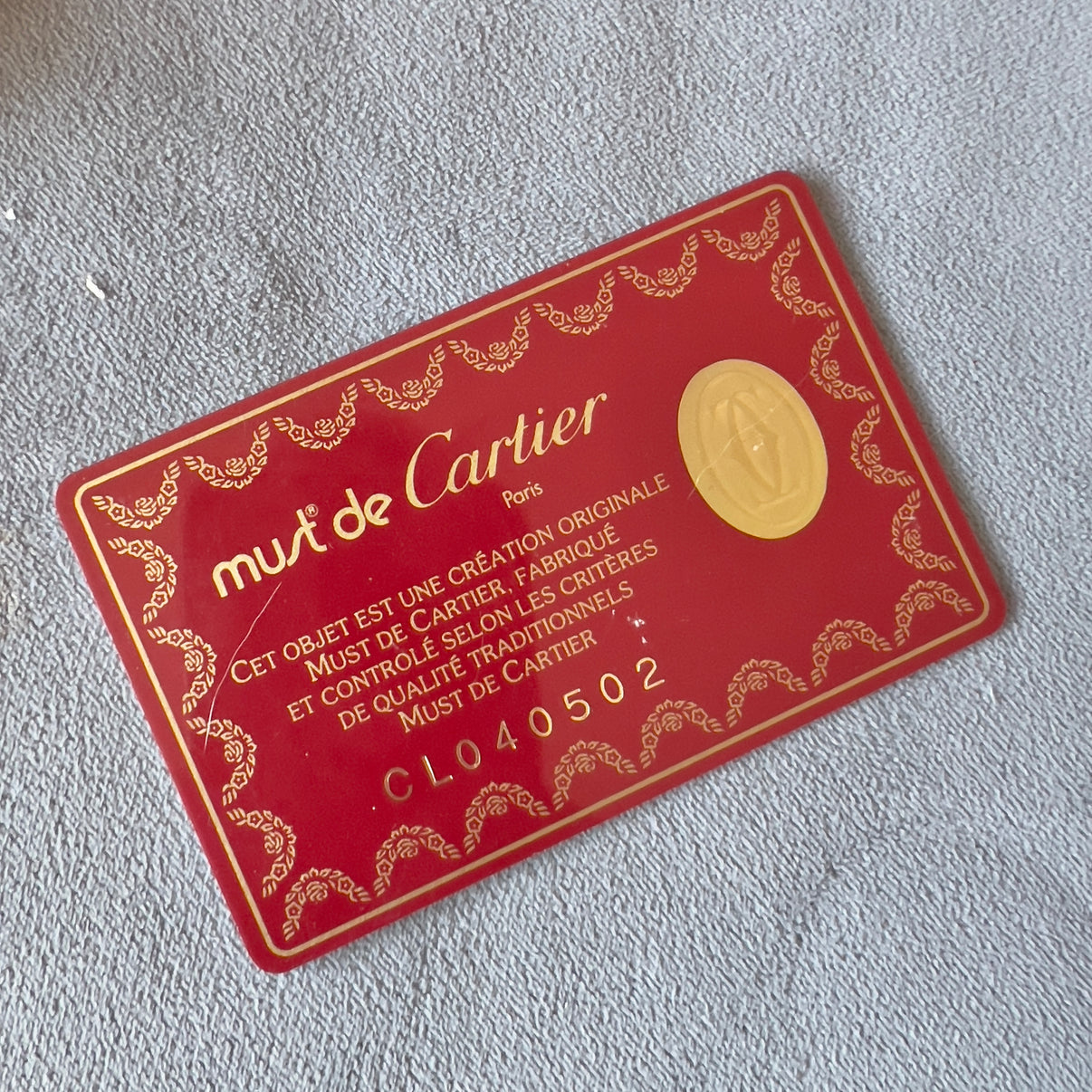 CARTIER Goods Box 4.50x3x1.60 inches + Wrapping Cloth + Certificate ...