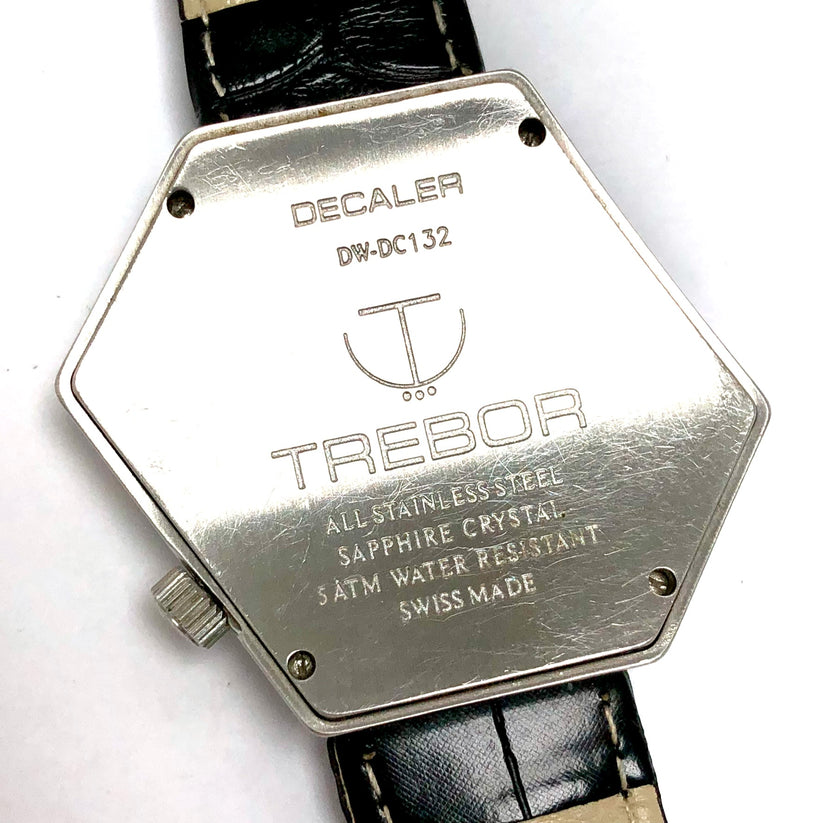 TREBOR DECALER Quartz 42mm Steel FACTORY DIAMONDS Watch | NATILUXIA