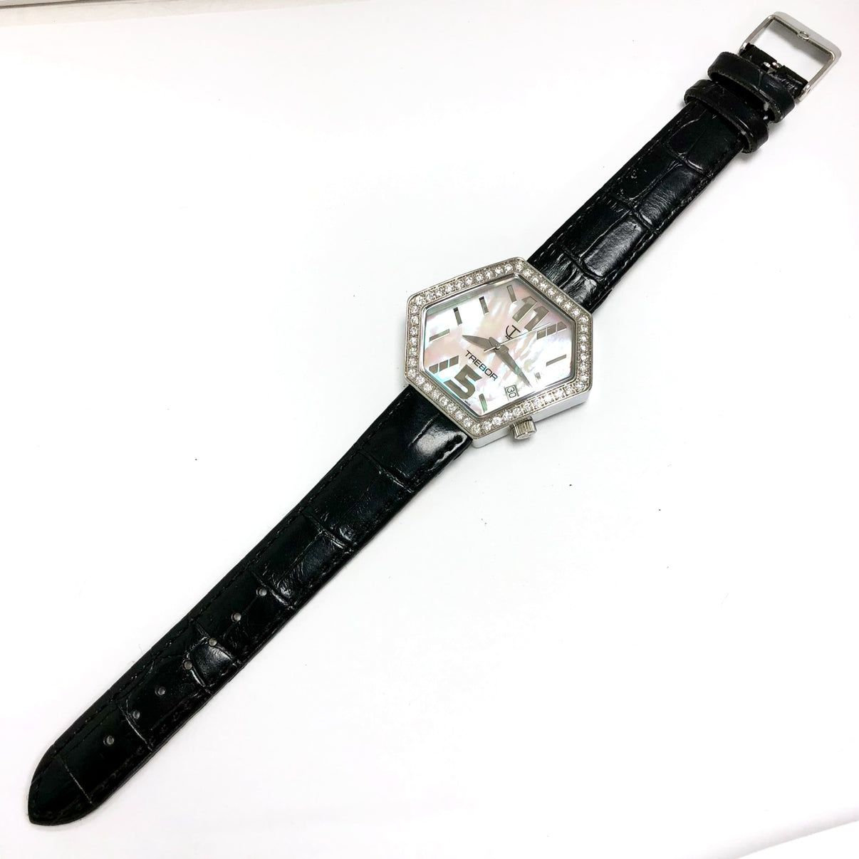 TREBOR DECALER Quartz 42mm Steel FACTORY DIAMONDS Watch | NATILUXIA